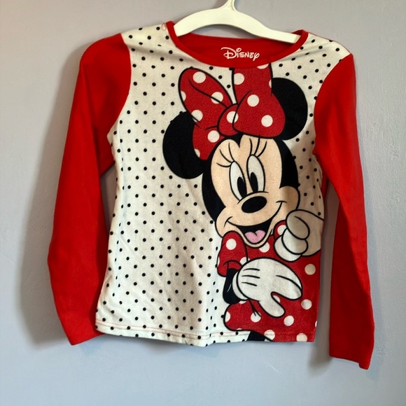 Disney | Pajamas | Girls Disney Red Minnie Mouse Pj Top Sz 12 | Poshmark